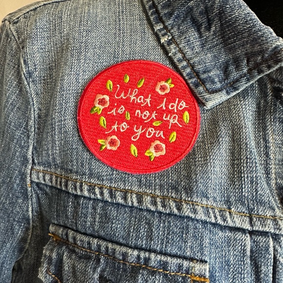 medium | Jackets & Coats | Womens Denim Jacket With Patch | Poshmark